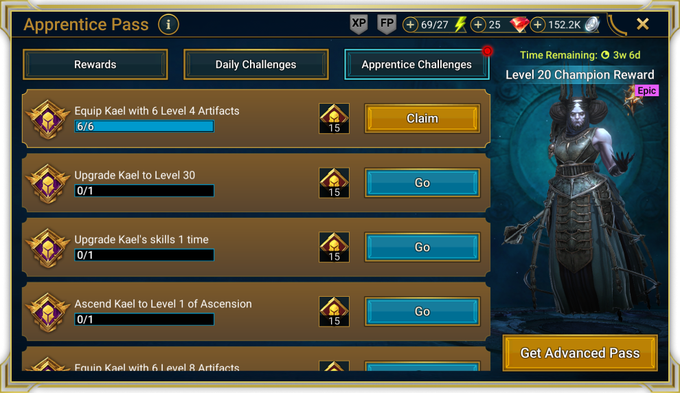 Guide : Passe d’apprenti – RAID: Shadow Legends